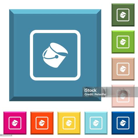 모서리 사각형 버튼에 흰색 개체 아이콘 작성 건설 산업에 대한 스톡 벡터 아트 및 기타 이미지 건설 산업 계획 공학 Istock