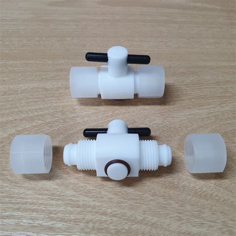 [fitting] Ptfe 테프론 2 Way 확관형 밸브 아답터 호스 튜브 연결 테플론 Teflon 볼밸브 Ballvalve 2way Valve 비코사이언스