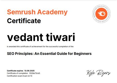 Completed Seo Course Vedant Tiwari Posted On The Topic Linkedin