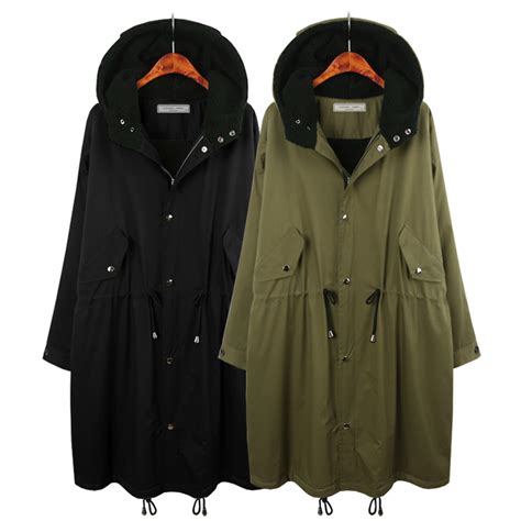 허밍퍼플 여성용 8742 덴 인조 퍼 롱 후드 사파리 빅사이즈 겨울 아우터 스트링 무릎 아래 길이 여성의류 에이블리