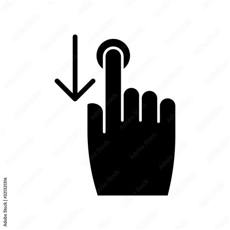 Scroll Down Hand Icon