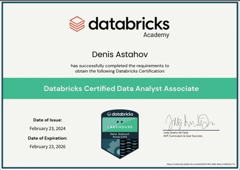 Denis Astahov On Linkedin Databrickscertified