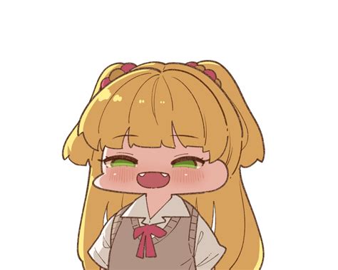 Blonde Hair Blush Chibi Fang Green Eyes Idolmaster Idolmaster Cinderella Girls Jougasaki Rika