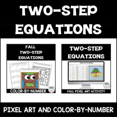Two Step Equations Fall Math Scarecrow And Tree Print And Digital