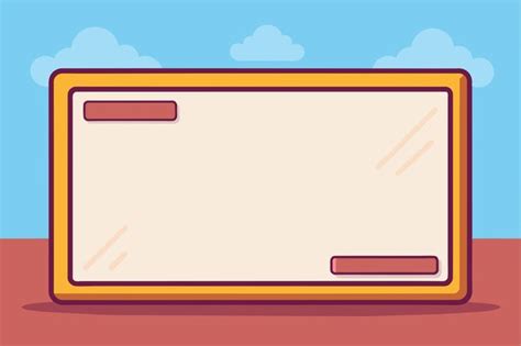 Abstract Cartoon Lowerthird Screen Frame Vector With Twice Screen
