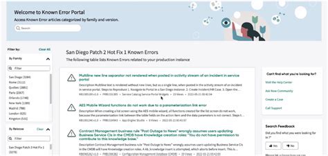 Updates To The Known Error Portal Servicenow Community Updates To The Known Error Portal Servicenow Community