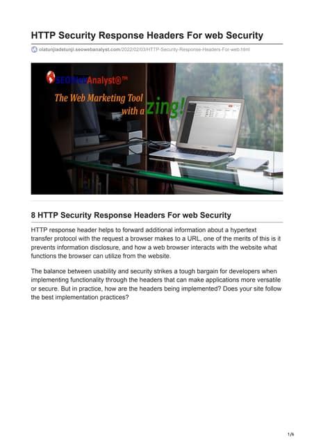 Security Response Headers For Web Security Pdf