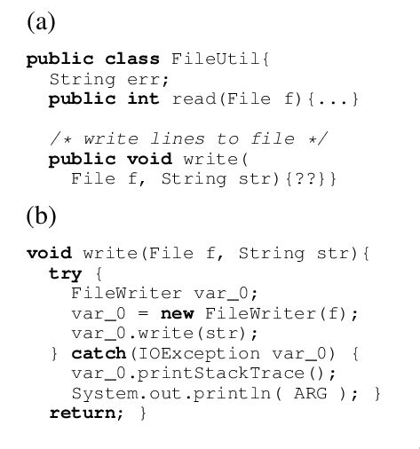 A An Instance Of Conditional Program Generation B A Top Completion