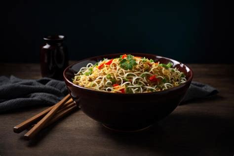 Premium AI Image | photo of instant noodle