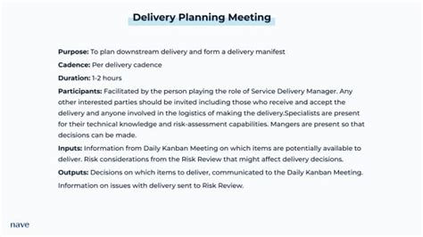How To Run A Delivery Planning Meeting In Kanban Nave