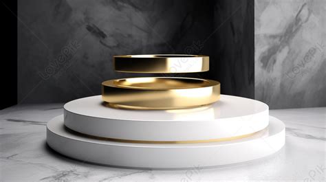 대리석 받침대의 3d 렌더링 골드 밴드 받침대 배경 3d 렌더링 배경 대리 배경 이미지 Hd 받침대 3d 렌더링 대리 배경 사진 무료 다운로드 Lovepik