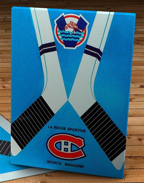 1969 1970 Vintage Montreal Canadiens Hockey Program Canvas Gallery Wrap
