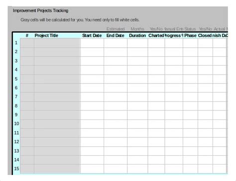 Project Tracker Excel Template
