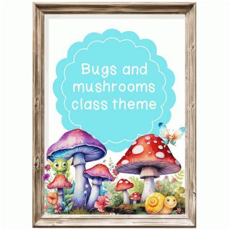 Class Theme Bugs And Mushrooms Clever Wolfee