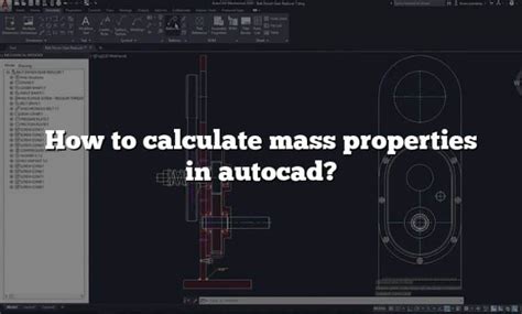 How To Calculate Mass Properties In Autocad
