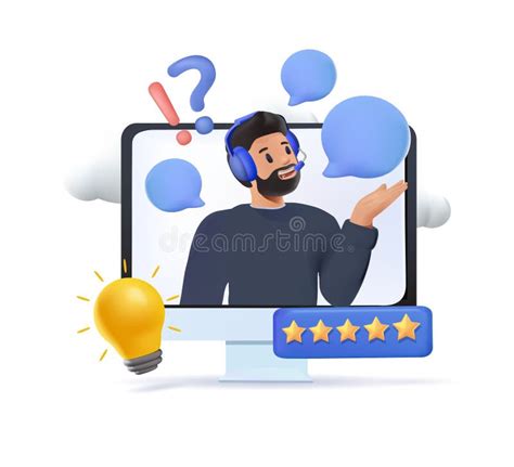 Customer Support Service Characters Talking With Helpdesk Or Call Center Operator And Leaving