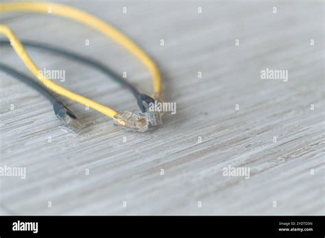A Minimalist Display Of Ethernet Cords Crucial For Establishing