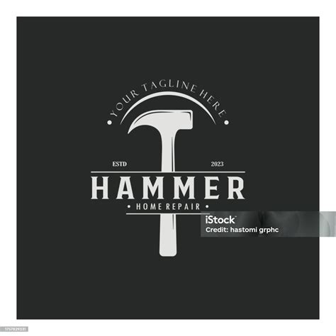 레트로 빈티지 크로스 망치와 네일 로고 홈 수리 서비스 목공 배지 빌더 목공 건설 벡터 건설 산업에 대한 스톡 벡터 아트 및 기타 이미지 Istock