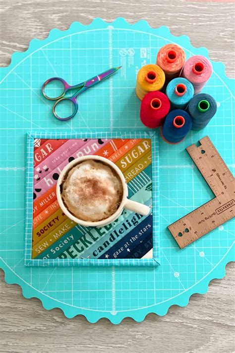 Fabric Flash Mug Rug Pattern The Polka Dot Chair