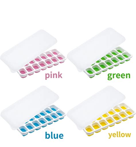 14 Grid Ice Cube Tray Silicone Mold Square Ice Cube Tray Mold Ice Cube Maker Non Toxic Durable
