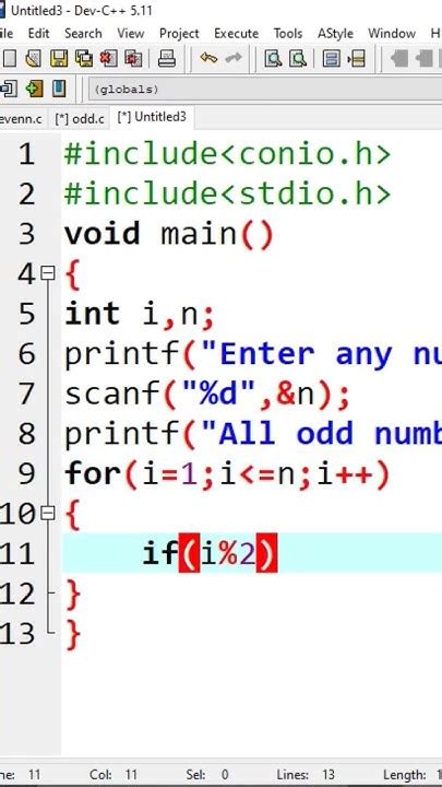 Print Odd Number In C Language Viral Coding Foryou Youtubeshorts Bgmi Reels Amazing