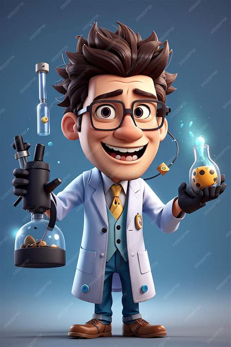 Premium Photo Mad Scientist Cartoon Whimsical 3d Animation