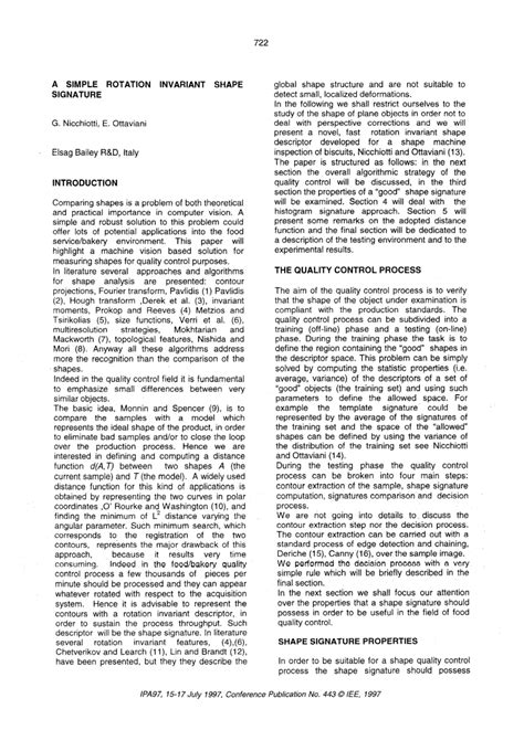 Pdf Simple Rotation Invariant Shape Signature