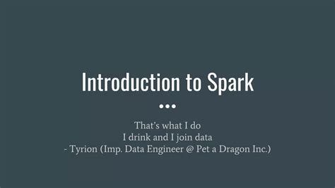 Introduction To Apache Spark Pptx
