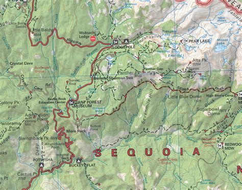Sequoia And Kings Canyon National Parks Map Maps Books And Travel Guides
