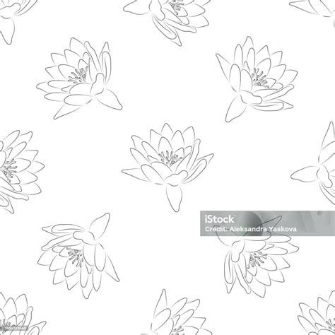 식물 꽃 무늬입니다 꽃무늬 배경 큰 꽃입니다 그래픽 선 그리기 원활한 패턴 0명에 대한 스톡 벡터 아트 및 기타 이미지 0명 꽃 나무 꽃 식물 Istock