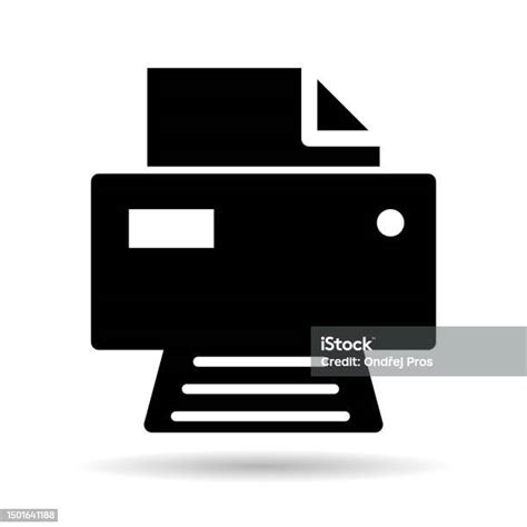 프린터 문서 웹 그림자 아이콘 인쇄 기계 기술 평면 기호 벡터 일러스트 레이 션 0명에 대한 스톡 벡터 아트 및 기타 이미지