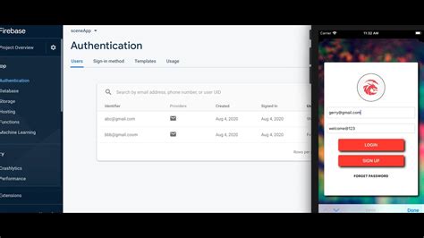 Swift 51 And Xcode 11 Firebase User Authenticate And Display Name Youtube