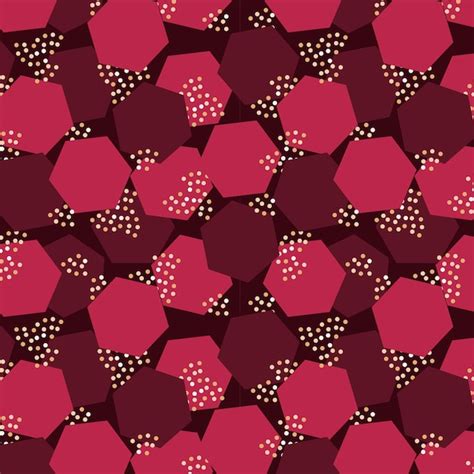 Premium Vector Pattern Viva Magenta Color Of The Year 2023 With Abstract Geometric Shapes