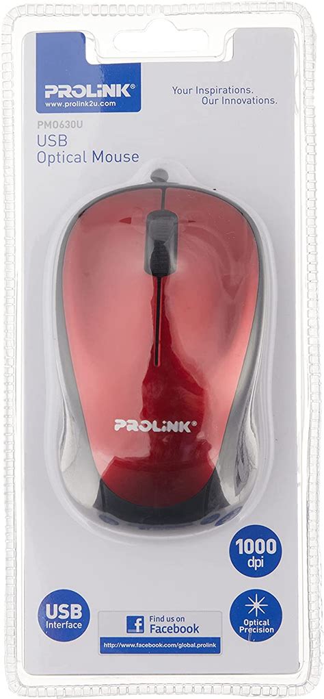 Prolink Pmo630u Red Usb Optical Mouse Black Red Grey Market 4tech