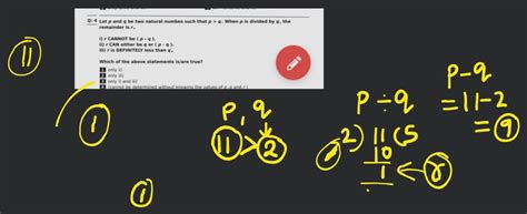 Q Let P And Q Be Two Natural Numbes Such That P Q When P Is Divided B