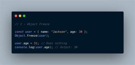 Joshua Olajide On Linkedin Javascript Didyouknow Objectfreeze Objectseal