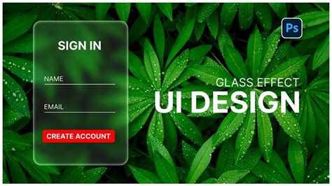 How To Create Website Glass Ui Ux Design Effect In Photoshop Glass