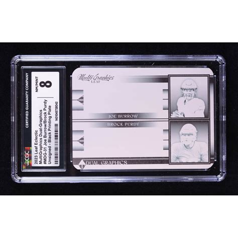 Joe Burrow Brock Purdy 2023 Leaf Eclectic Multigraphics Dual Graphics Unsigned Printing Plates