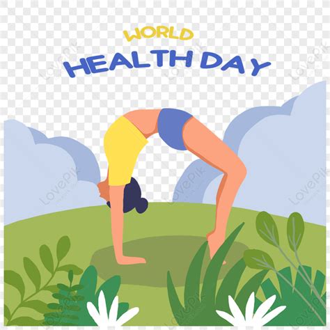 세계 건강의 날 간단한 일러스트 패션 프로모션 레이터운동삽화 Png 일러스트 무료 다운로드 Lovepik