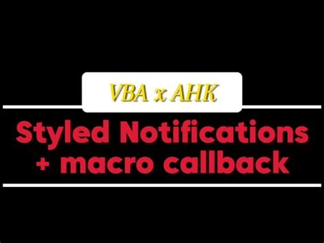 Github Alexofrhodes Vba Ahk Notify