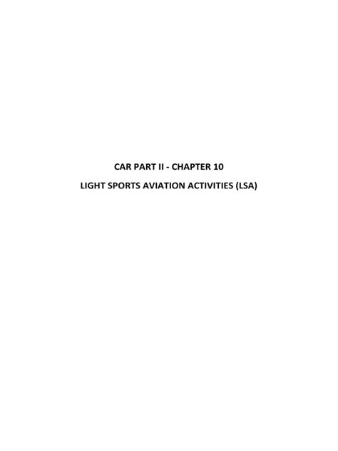 Car Part Ii Chapter 10 Lsa Issue 02 Pdf Flight Instructor Instrument Flight Rules