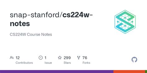 github snap stanford cs224w notes cs224w course notes