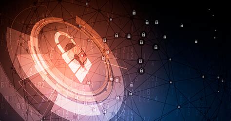 사이버 보안 및 정보 또는 네트워크 보호 비즈니스 및 인터넷 프로젝트를 위한 미래 기술 웹 서비스 가상현실에 대한 스톡 벡터