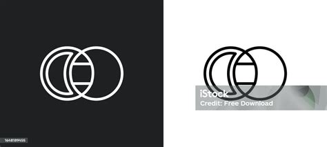 벤 다이어그램 윤곽선 아이콘은 흰색과 검은 색입니다 벤 다이어그램 플랫 벡터 아이콘은 웹 모바일 앱 및 Ui에 대한 분석 컬렉션의 아이콘입니다 벤 다이어그램에 대한 스톡