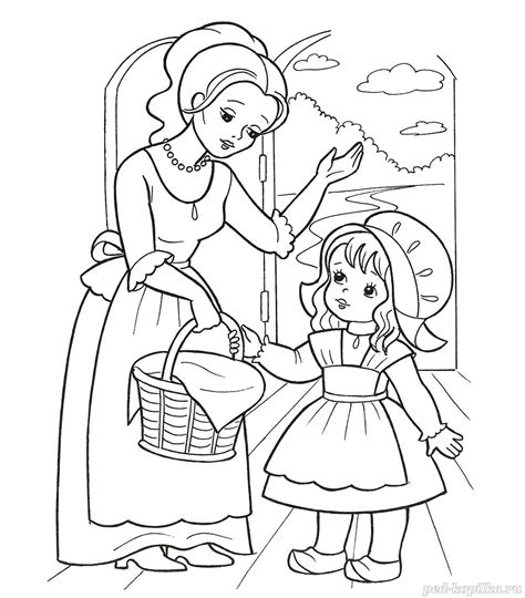 Раскраска к сказке «Красная Шапочка Страница 15420