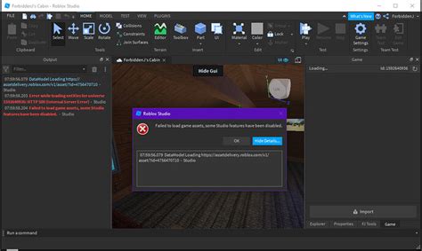 Failed To Load Game Assets On Published Places In Studio Studio Bugs Developer Forum Roblox