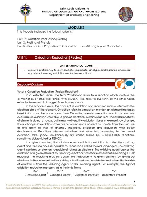 Online Module 2 Enggchemlab 1 Pdf Redox Rust