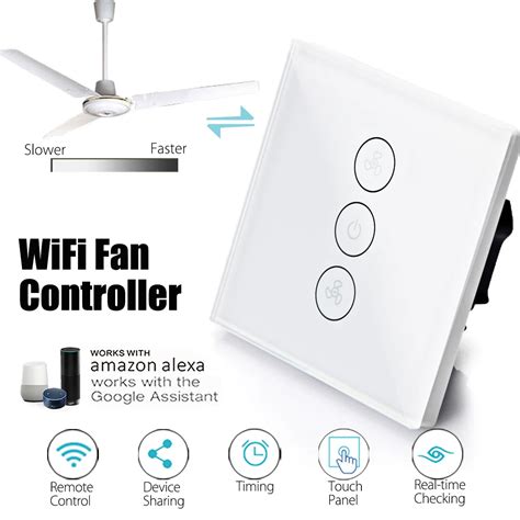 Aliexpress Com Buy Gang EU Smart Ceiling Fan Switch Wifi APP Timer Control Speed Remote