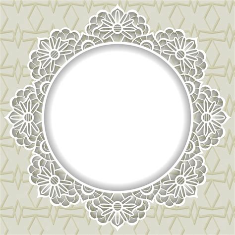 Premium Vector Ornamental Lace Frame Background