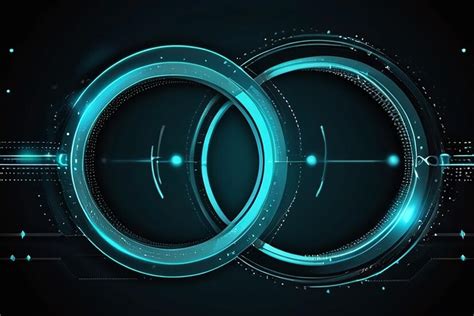 Abstract Digital Background With Lines And Circles Future Design